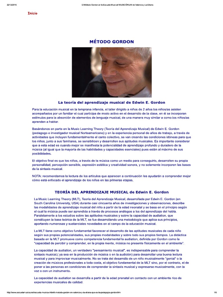 El Método Gordon en La Escuela Musical MUSICÓRUM de Valencia y La ...