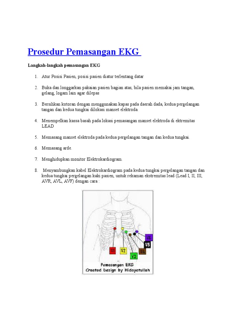 Prosedur Pemasangan EKG | PDF