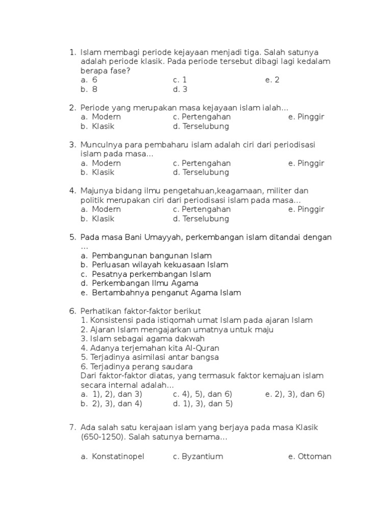Soal Agama Kelas XI | PDF | Agama & Spiritualitas