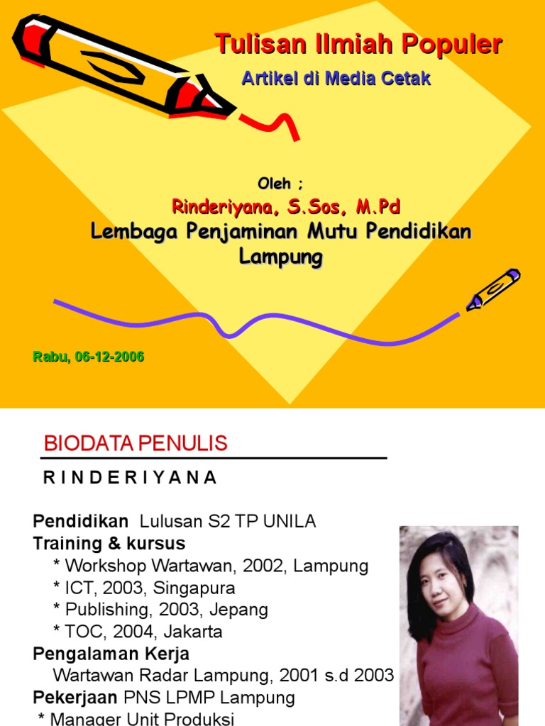 Tulisan Ilmiah Populer | PDF