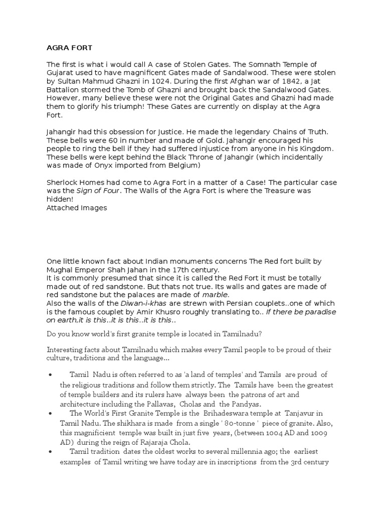 Agra Fort: On Earth, It Is This..it Is This..it Is This. | PDF