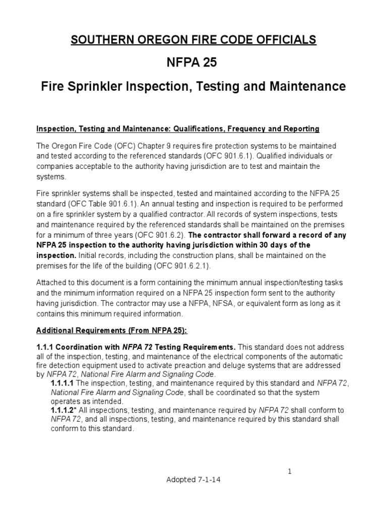 Sofco Nfpa 25 Form | PDF | Fire Sprinkler System | Safety