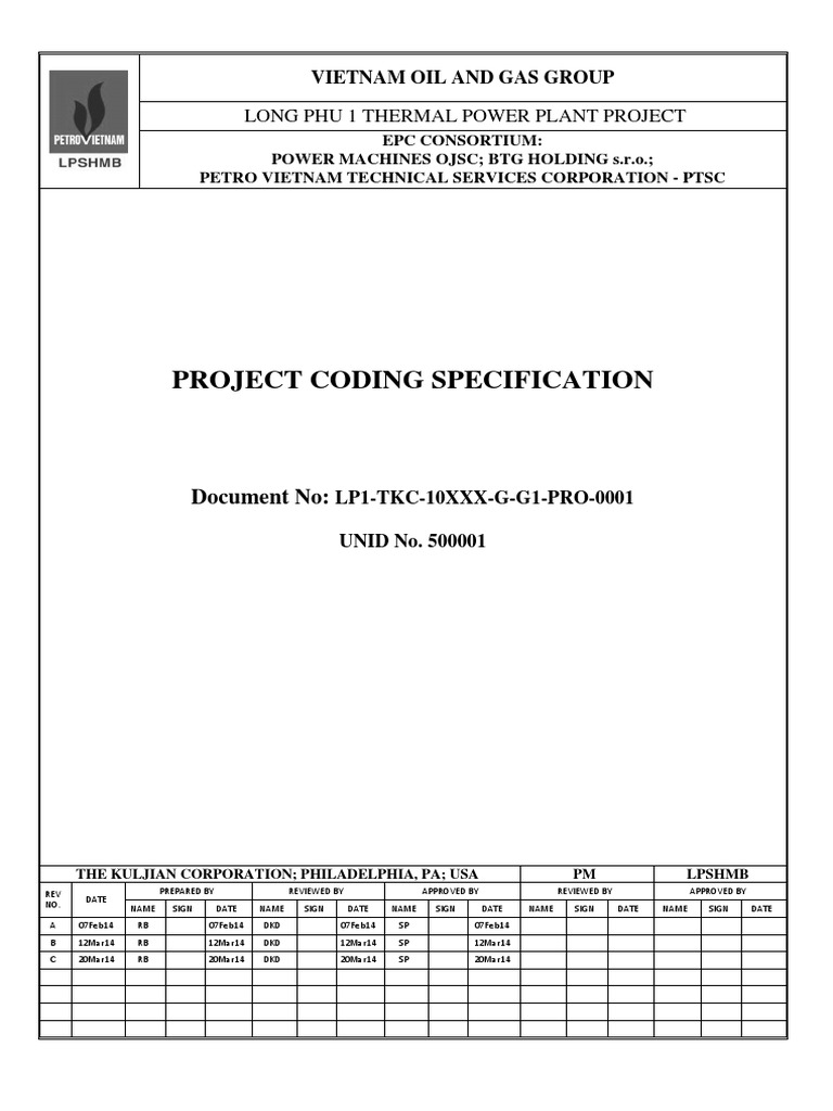 Project Coding Specification | PDF | Specification (Technical Standard ...