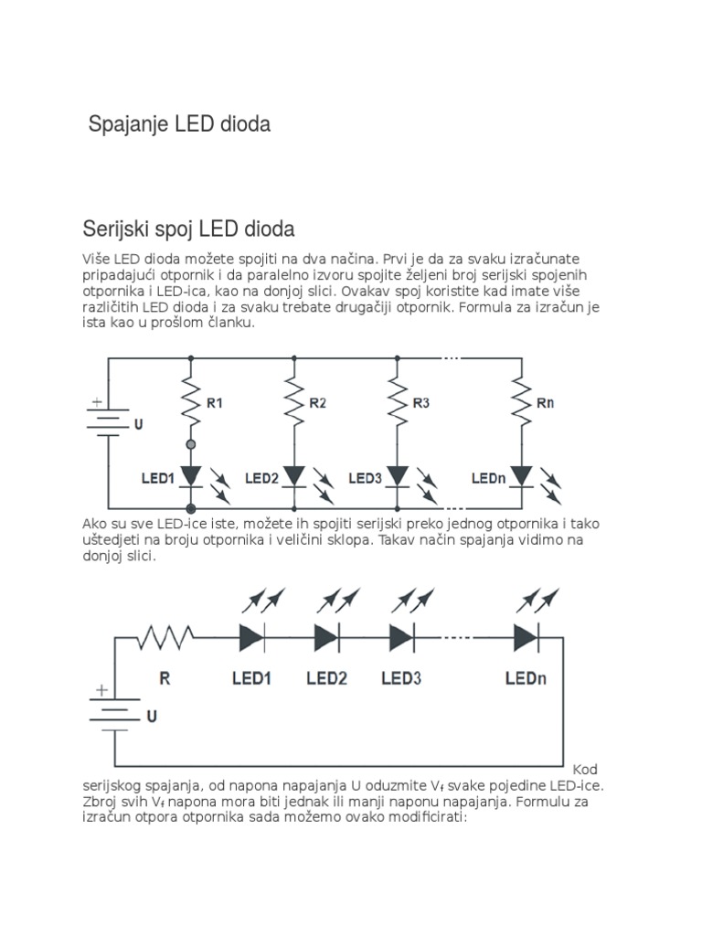 Spajanje LED Dioda | PDF
