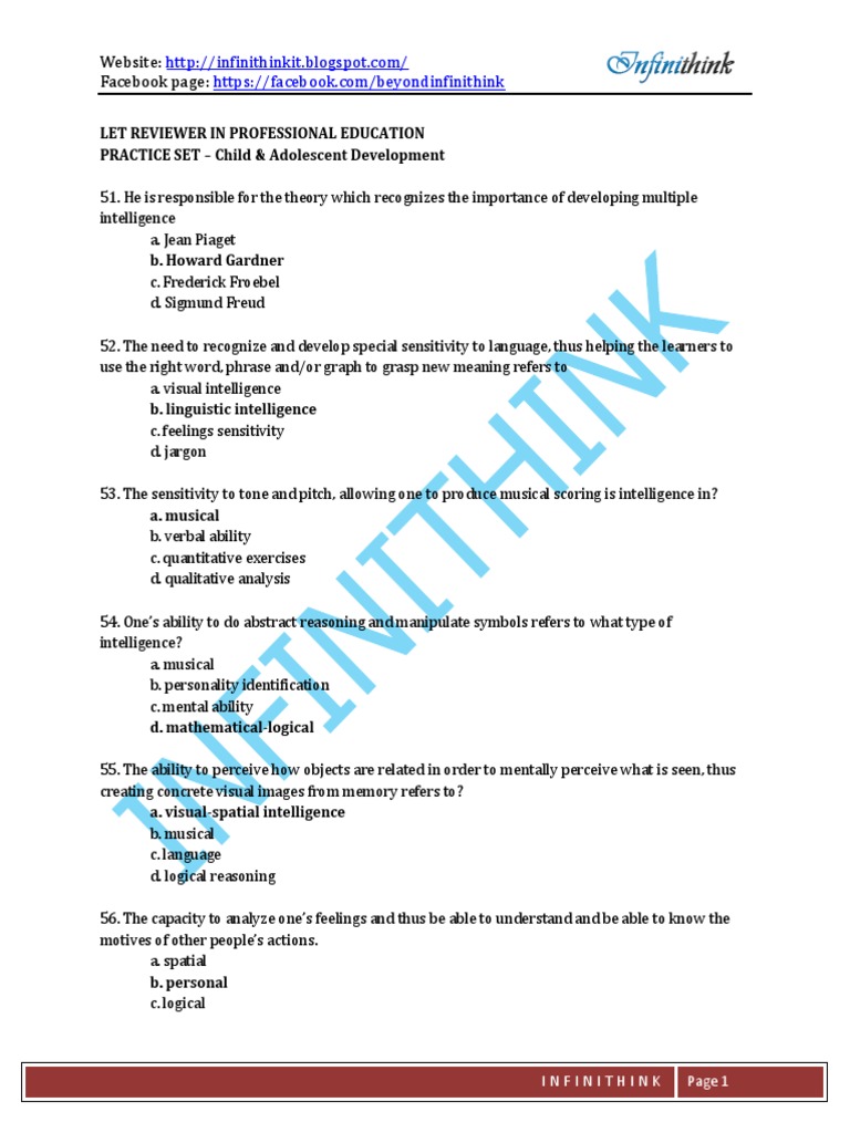 Professional Education Child & Adolescent Development 3 | PDF ...