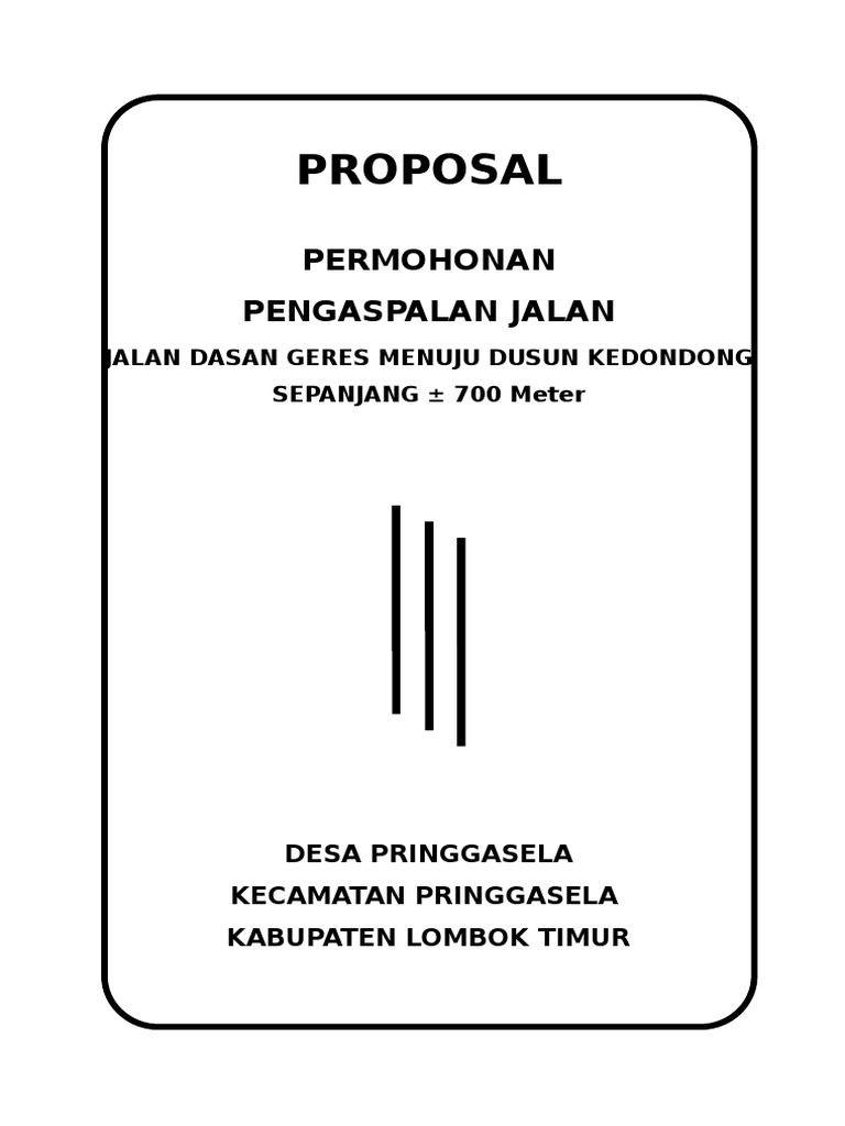 Proposal Pengaspalan Pringgasela | PDF