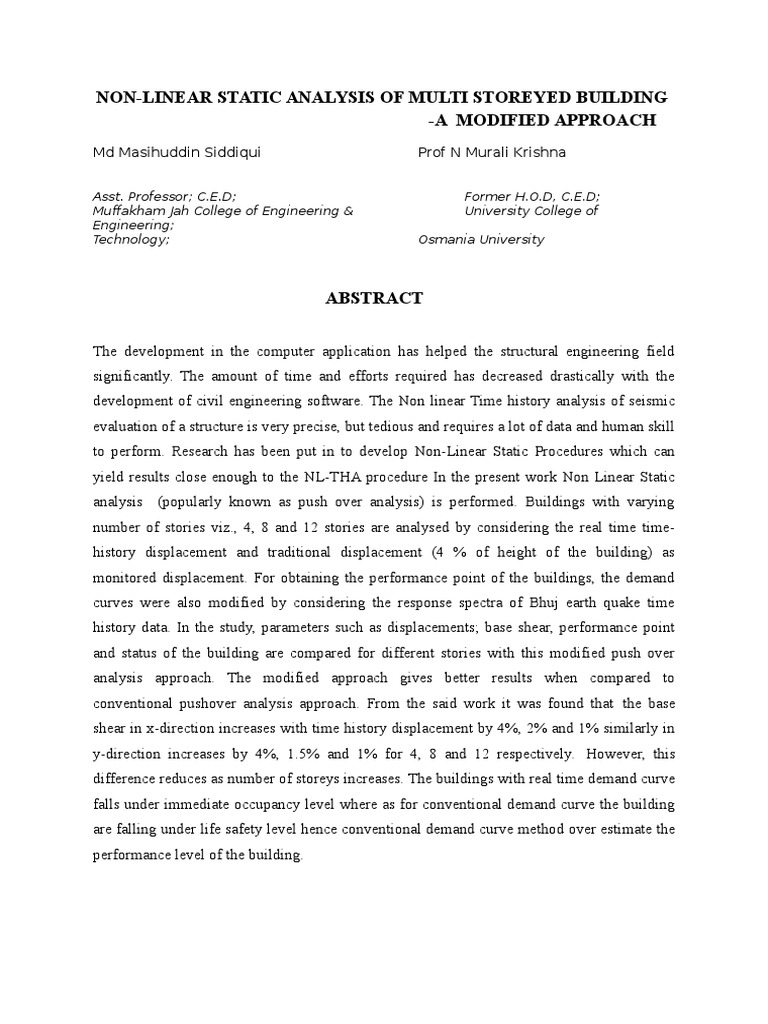 Nonlinear Static Analysis | Download Free PDF | Mechanical Engineering ...