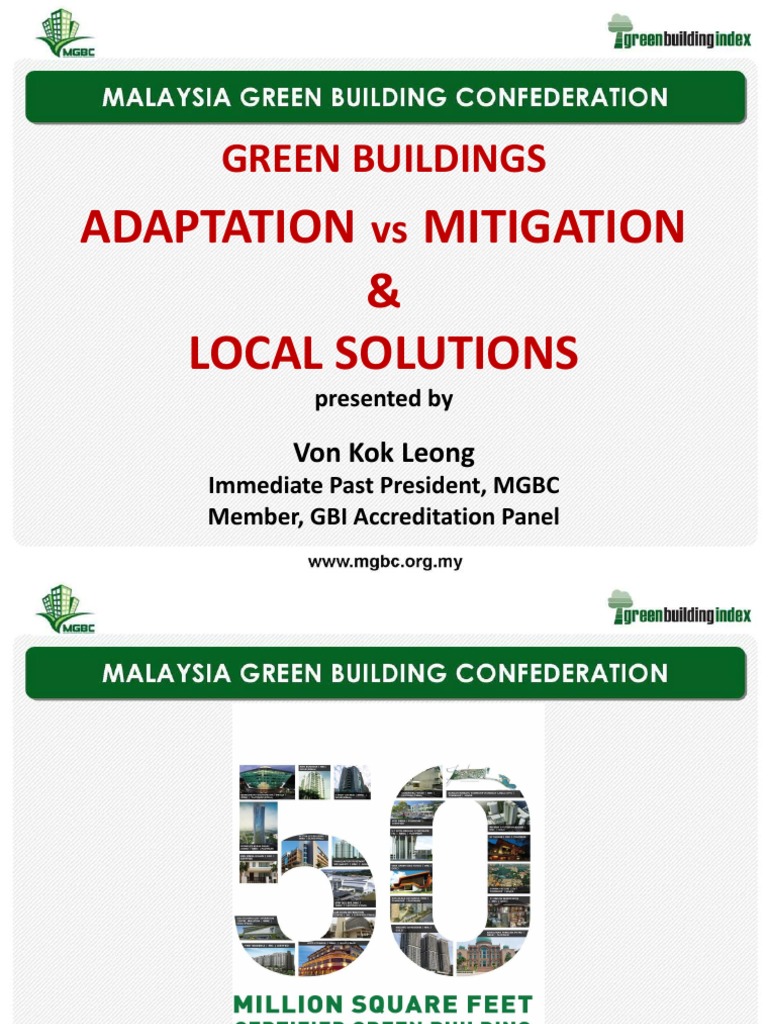 Green Buildings VS: Adaptation Mitigation & Local Solutions | PDF