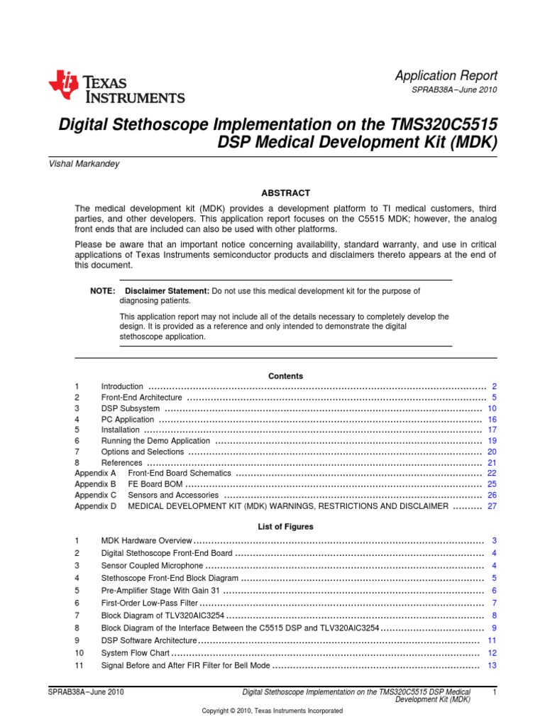 Digital Stethoscope | PDF | Digital Signal Processing | Digital Audio