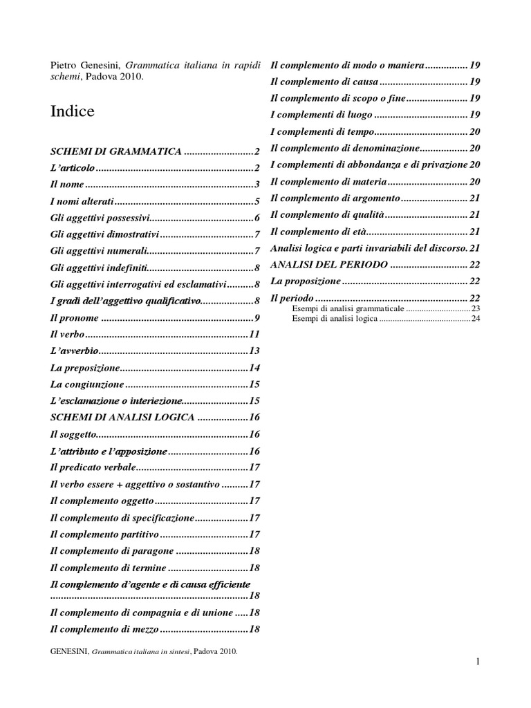 09 Grammatica Italiana | PDF