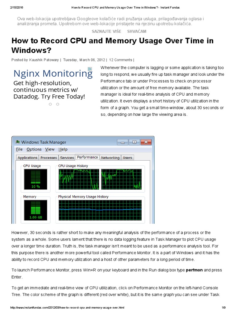 How to Record CPU and Memory Usage Over Time in Windows_ - Instant ...