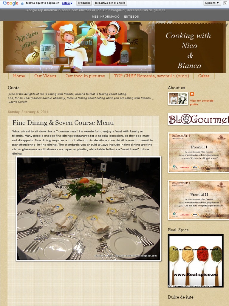 Fine Dining: Crafting a 7-Course Menu | PDF | Cheesecake | Curry