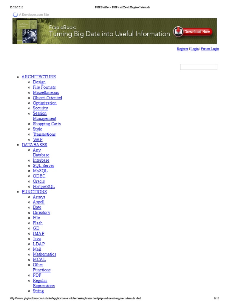 PHPBuilder - PHP and Zend Engine Internals | PDF | Php | Parsing