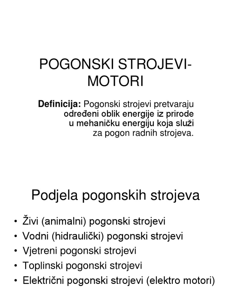 Pogonski Strojevi Motori | PDF
