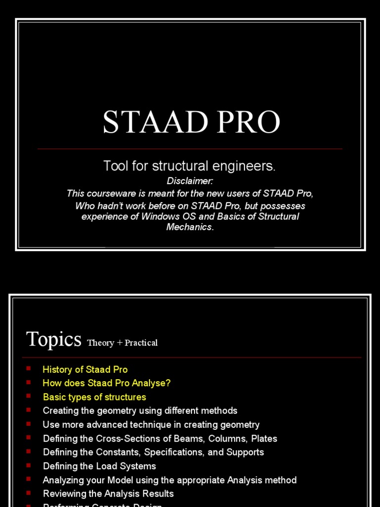 Staad Pro Basics | PDF