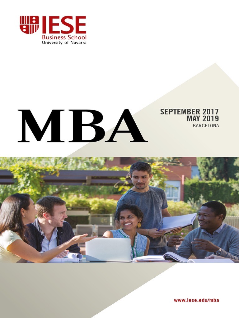 IESE MBA Brochure 2016 | PDF | Master Of Business Administration | Business