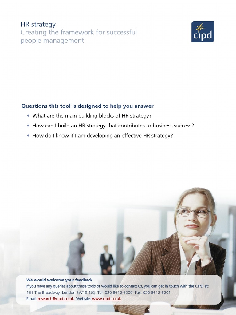Developing An HR Strategy | PDF | Strategic Management | Human Resource ...