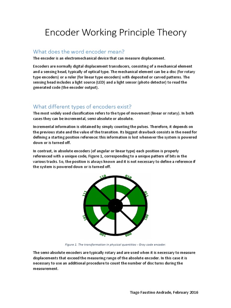 Encoder Working Principle Theory | PDF | Electronics ...