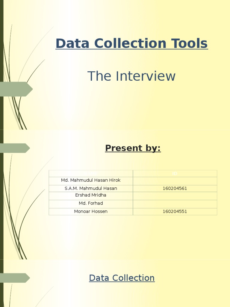 Data Collection Tools | PDF | Survey Methodology | Interview