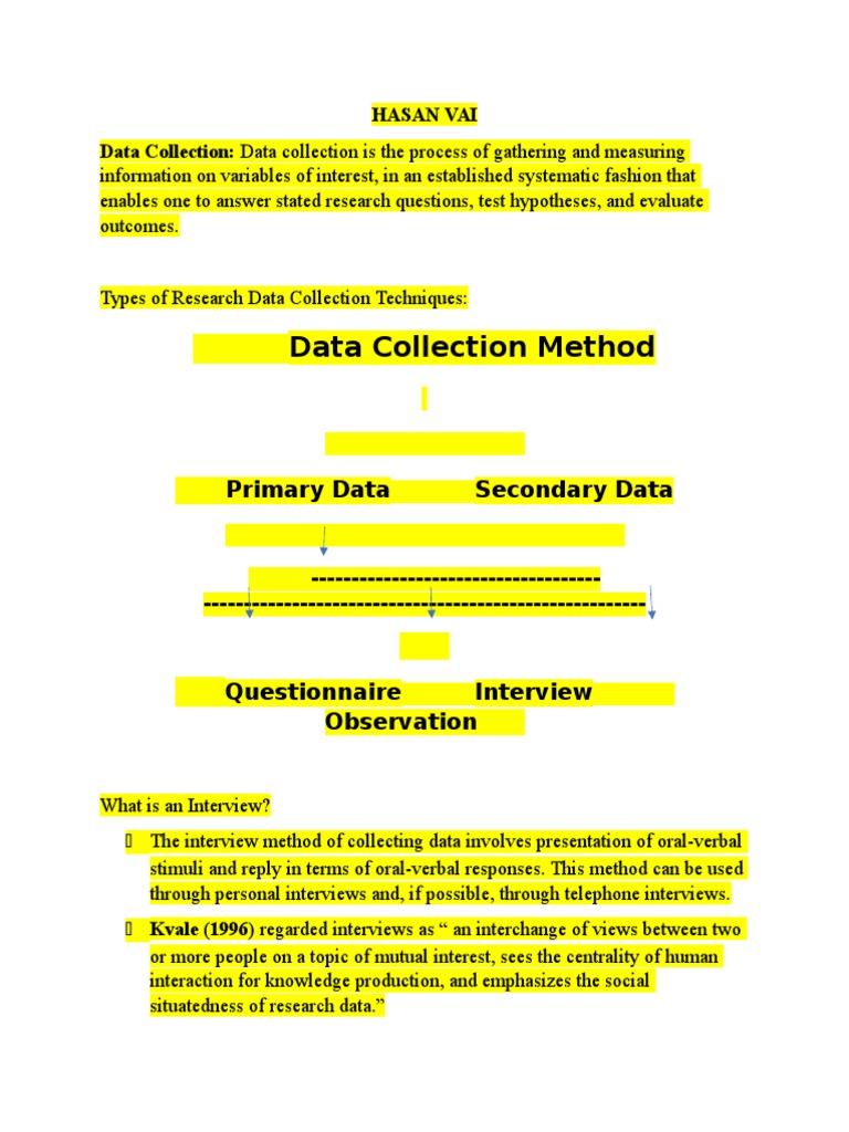 Data Collection | PDF | Interview | Data Collection