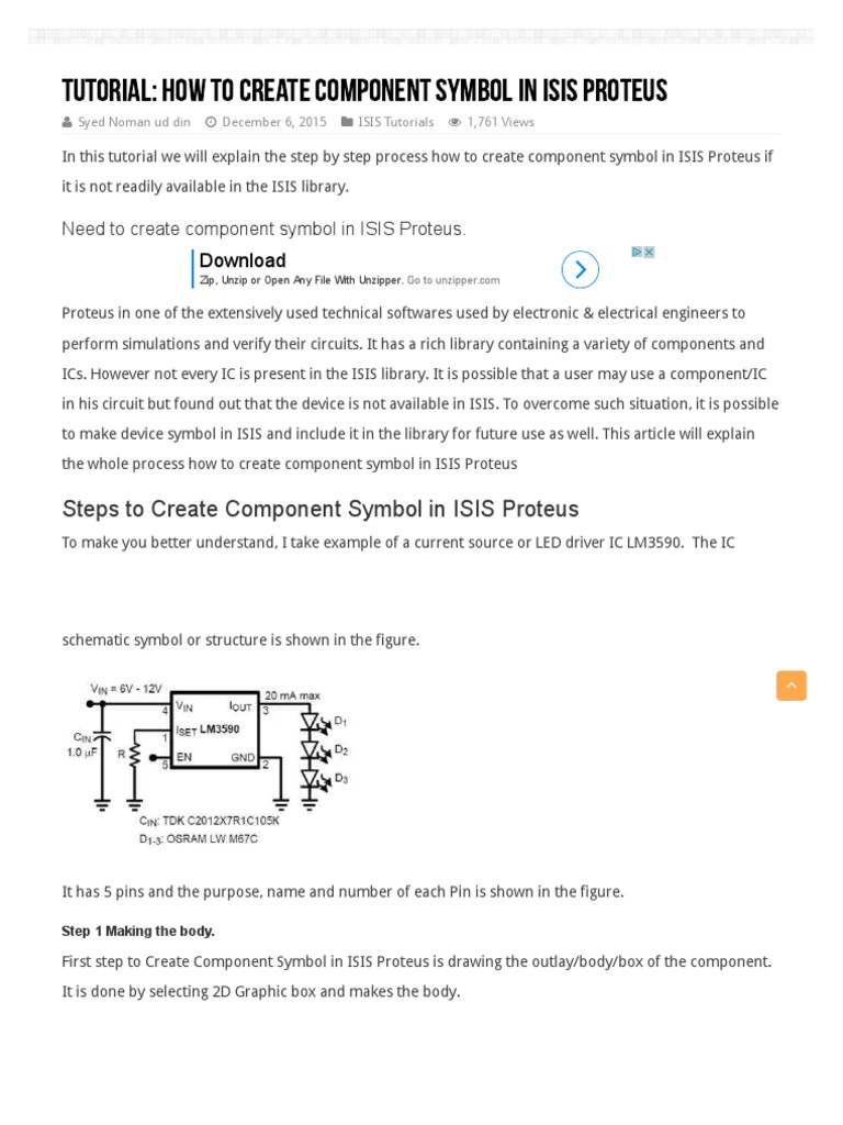 Create Component Symbols in ISIS Proteus | PDF | 2 D Computer Graphics ...