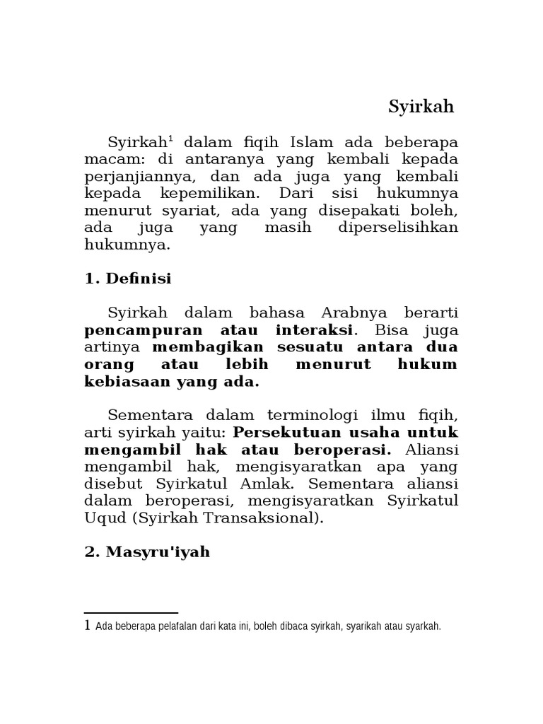 Syirkah | PDF