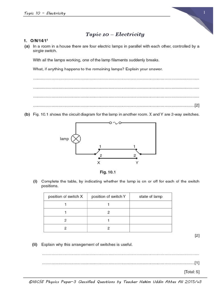 Topic 10 - Electricity | PDF | Natural Sciences | Physics