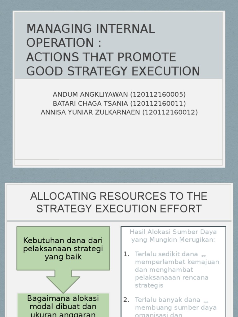 CH 11 Managing Internal Operation | PDF