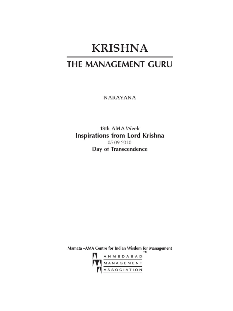 Krishna The Management Guru | PDF | Bhagavad Gita | Krishna