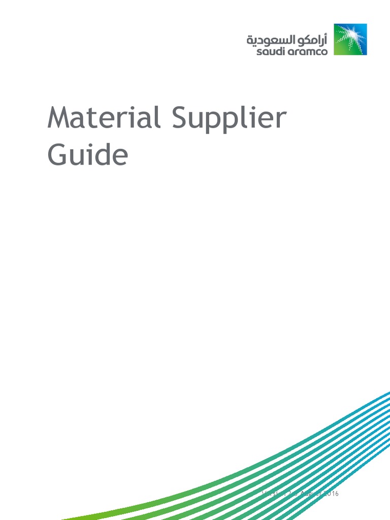Saudi Aramco Material Supplier Guide | PDF | Packaging And Labeling ...