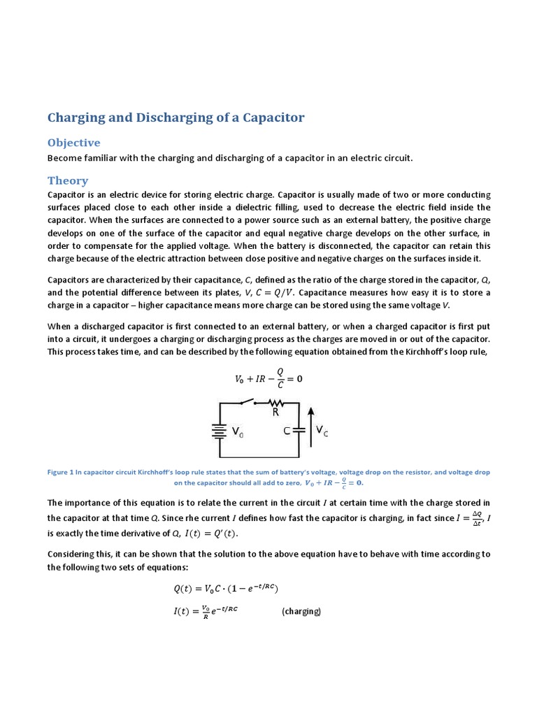 PHY102 TU Labmanual Capacitor PDF | PDF | Capacitor | Electric Charge