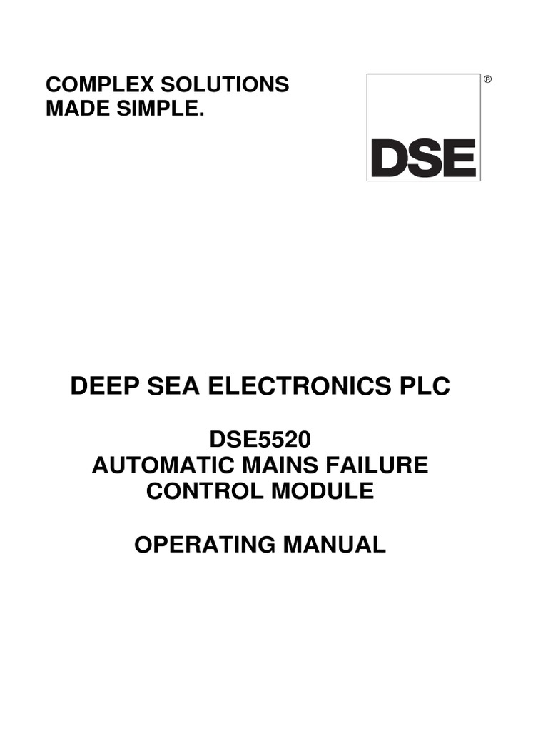 DSE5520 Operators Manual | PDF | Technology & Engineering