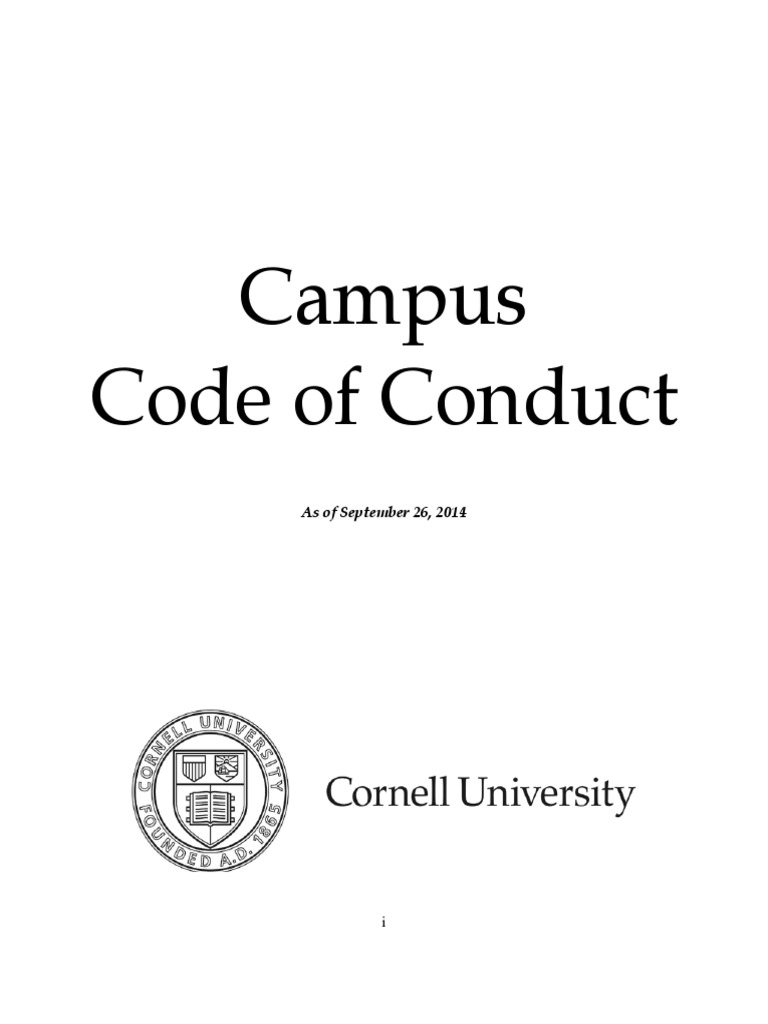 Campus Code of Conduct | PDF | Prosecutor | School Counselor