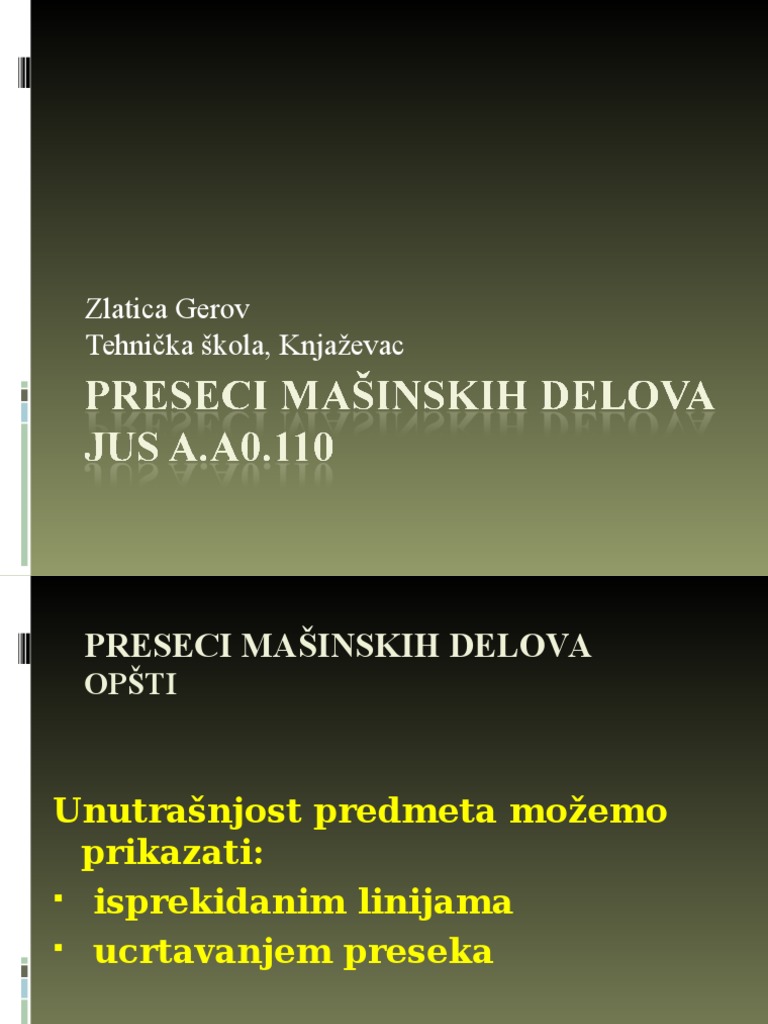 Preseci Masinskih Delova | PDF