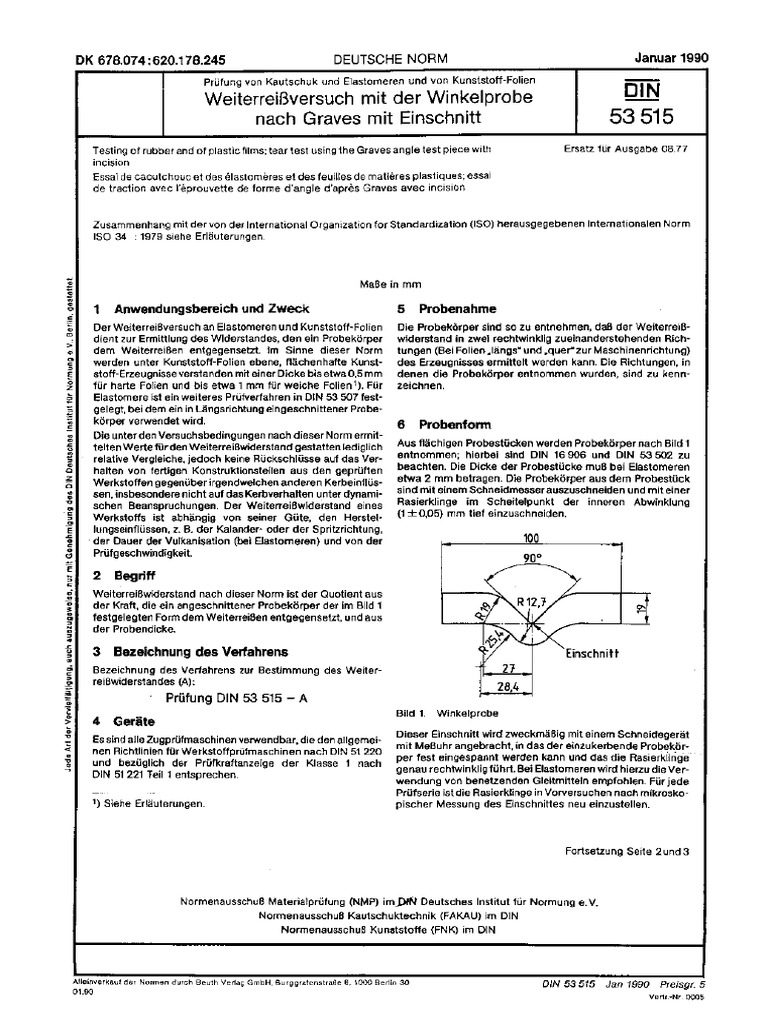 Din 53515 1990 PDF | PDF