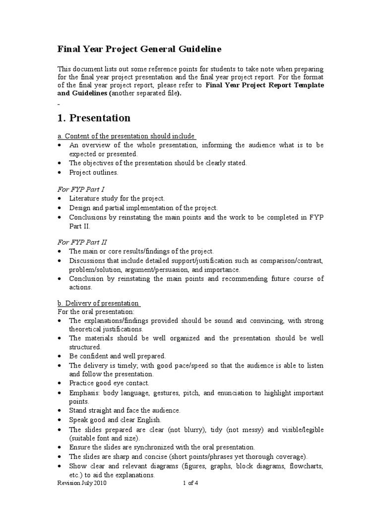 FYP General Guideline | PDF | Design | Science