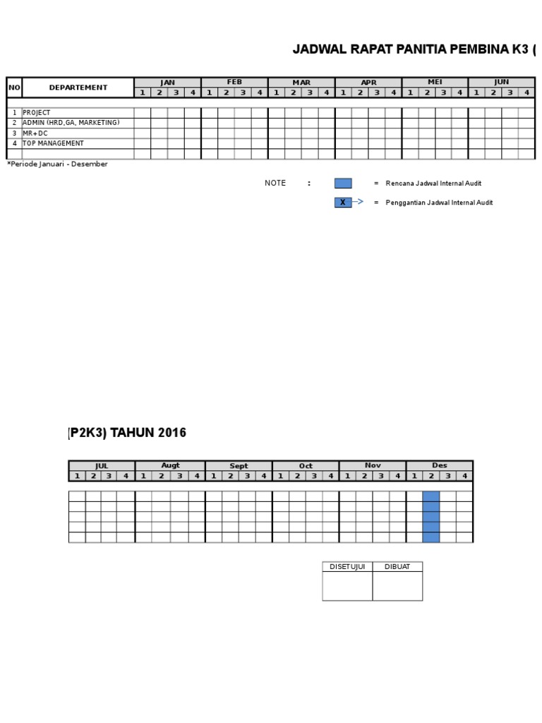 Jadwal Rapat Pembina K3 | PDF