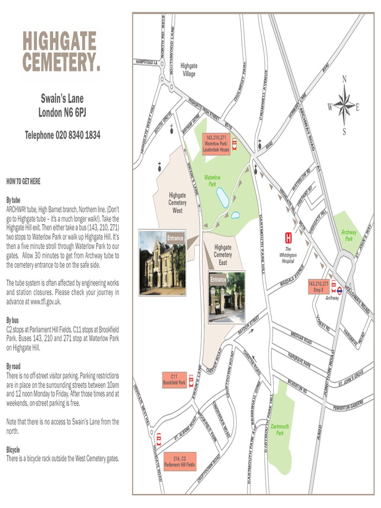 Highgate Cemetery Location Map | PDF