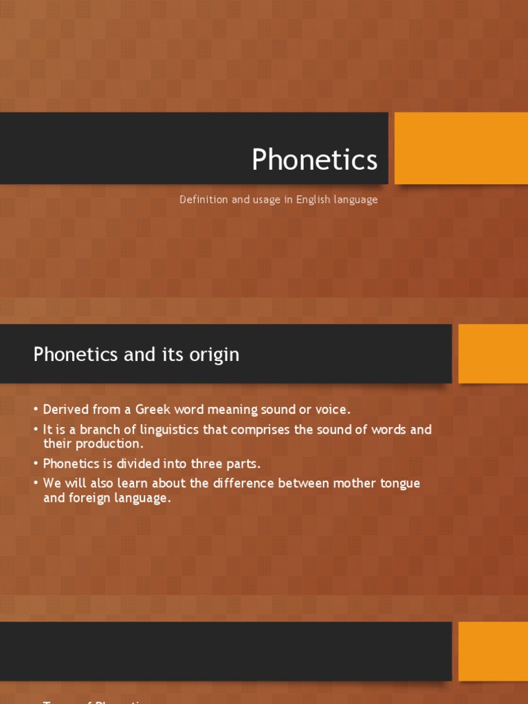Phonetics: Definition and Usage in English Language | PDF | Stress ...