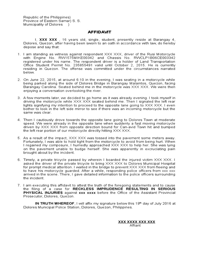 Affidavit | PDF | Affidavit | Crime & Violence