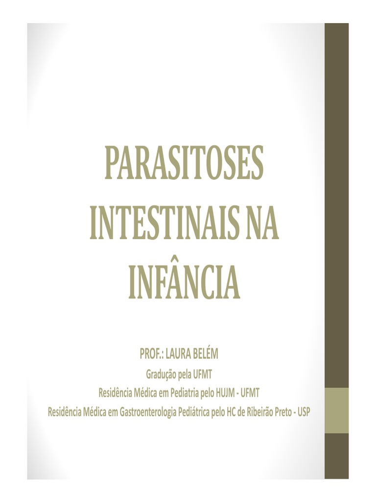 ' Aula Parasitoses Intestinais | PDF | Doenças e distúrbios ...