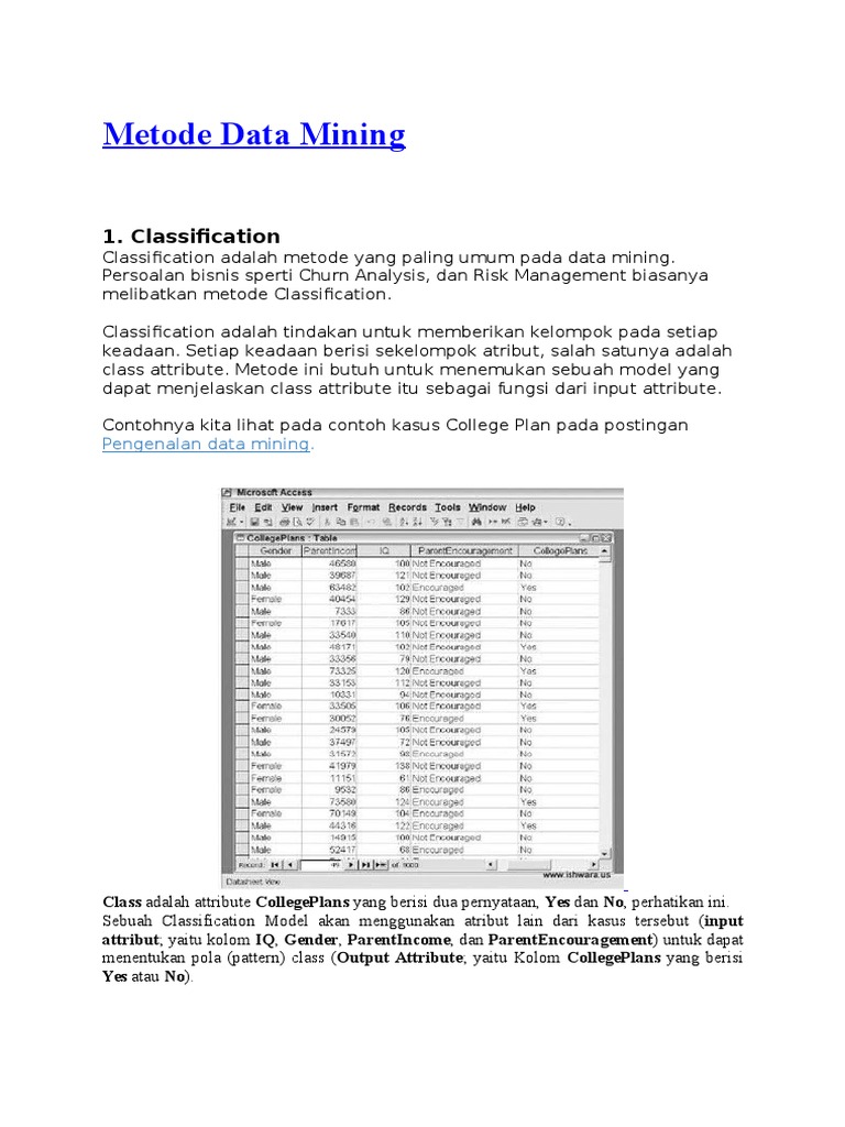 Metode Data Mining | PDF