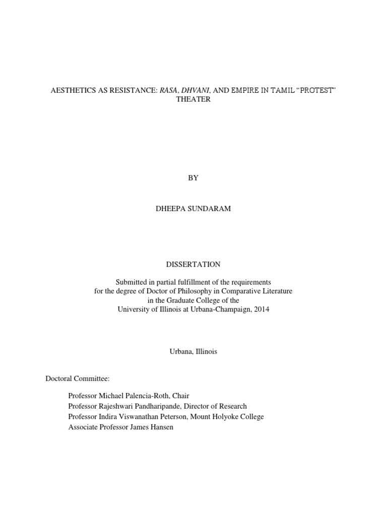 Dheepa Sundaram | PDF | Aesthetics | Theatre