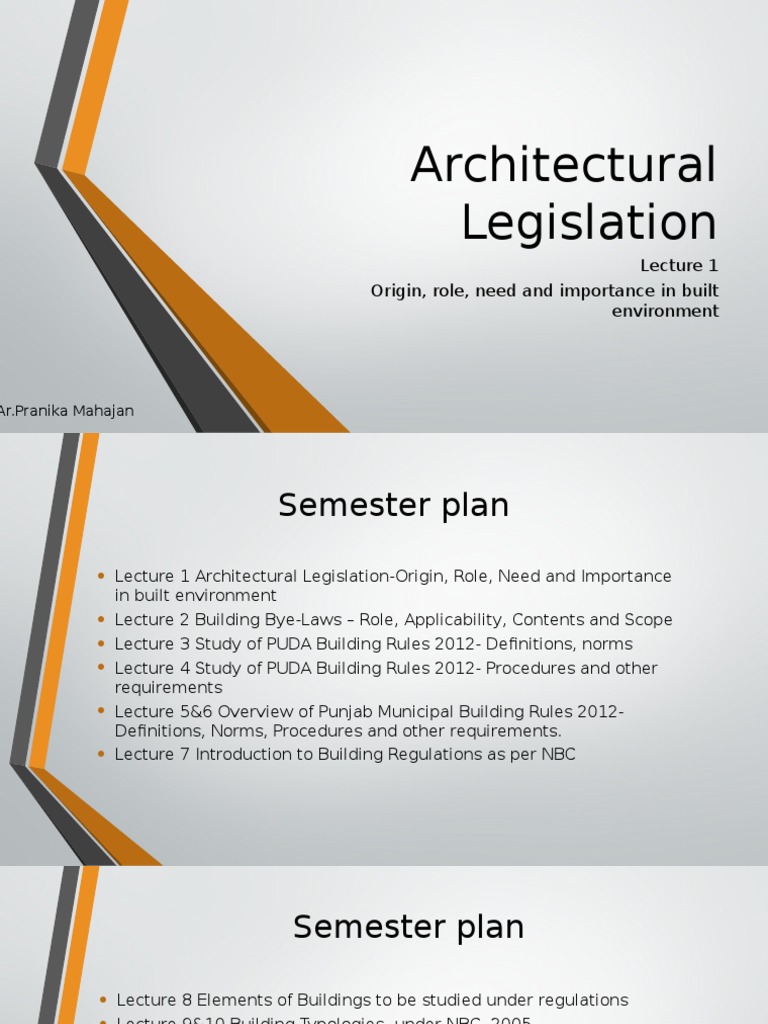 Architectural Legislation LEC ! | PDF | Building Code | Architect
