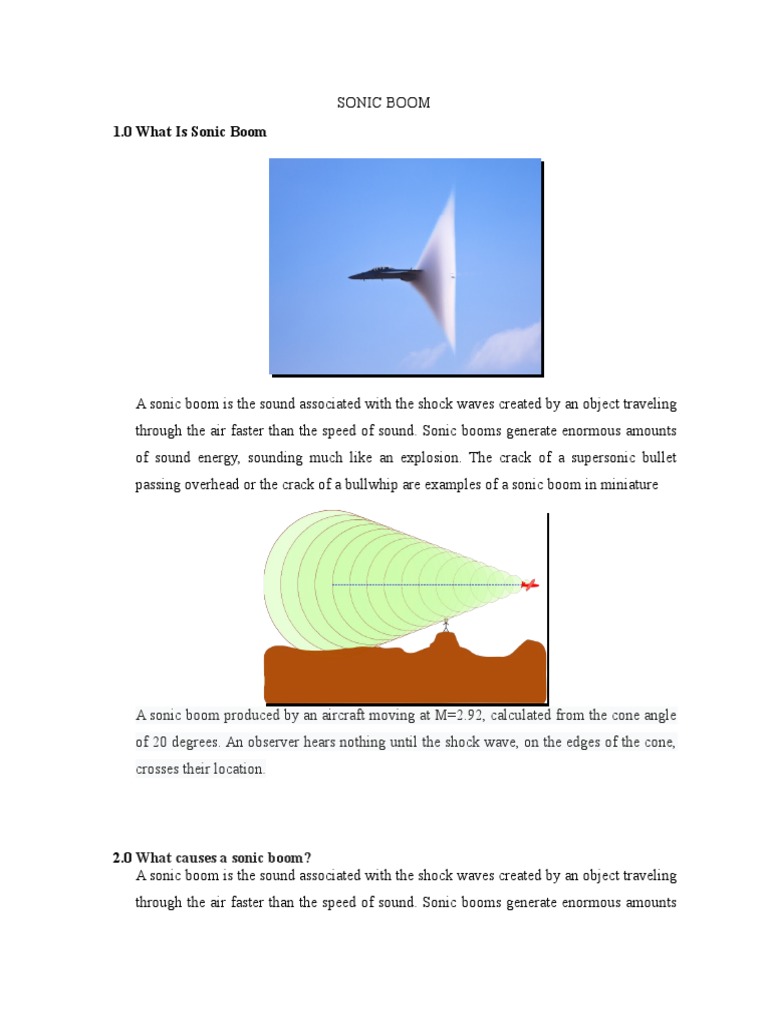 Sonic Boom | PDF | Nozzle | Aeronautics