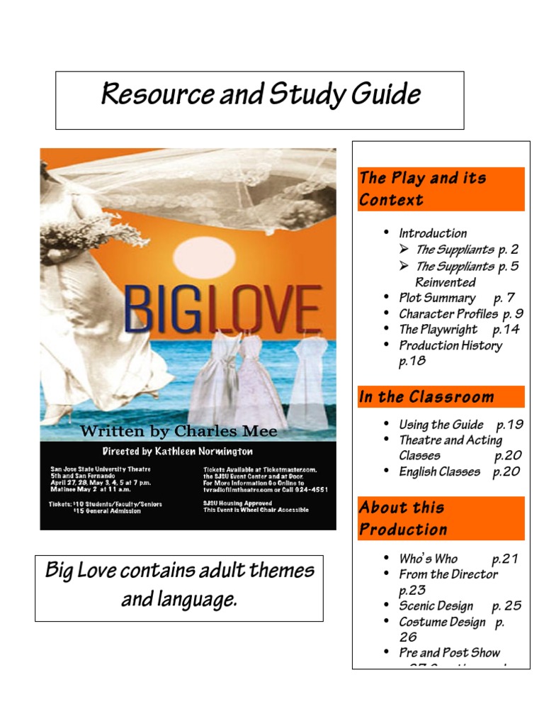 Big Love - Study Guide | PDF