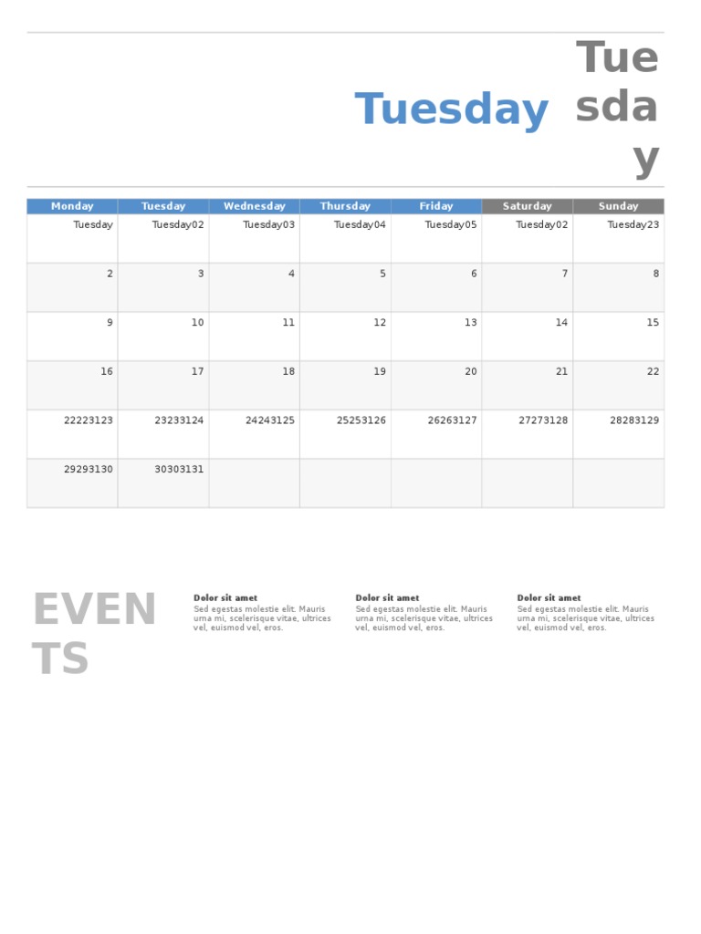 Horizontal Calendar | PDF