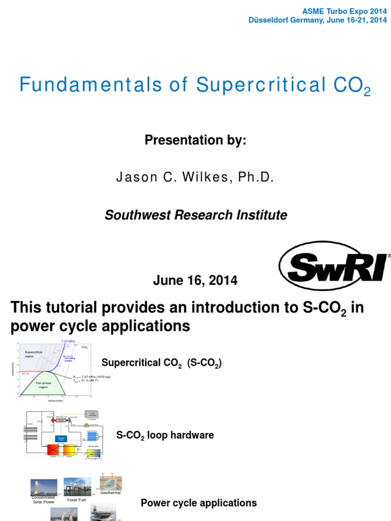 Tutorial SCO2 Wilkes | PDF | Solar Energy | Carbon Dioxide