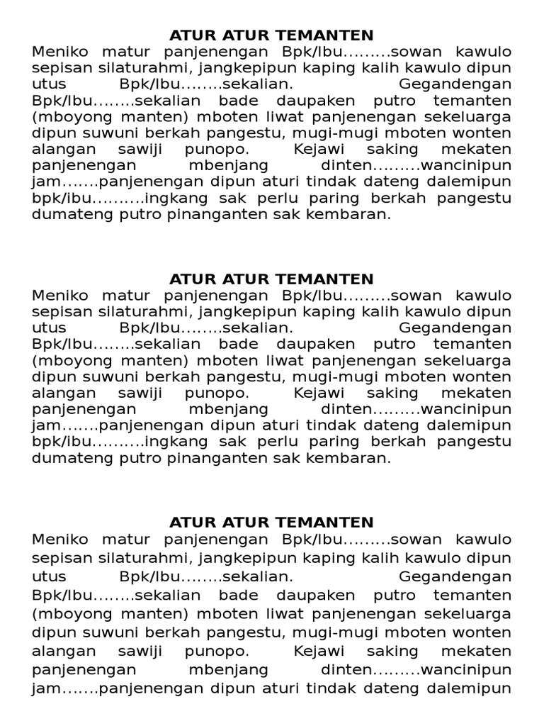 Atur Atur | PDF