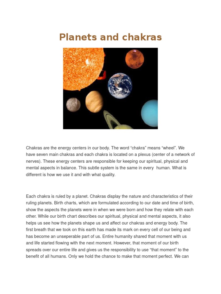 Planets and Chakras | Planets In Astrology | Chakra